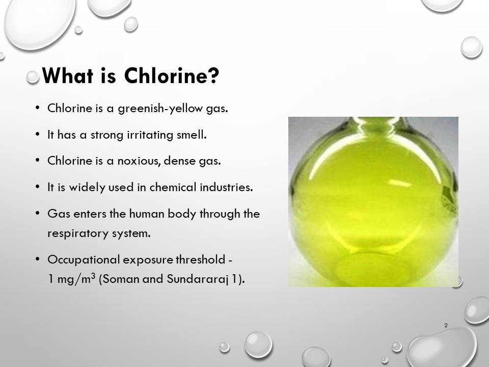 Massive Leak Of Liquified Chlorine Gas 2169 Words Presentation Example Massive Leak Of Liquified Chlorine Gas 2169 Words Presentation Example