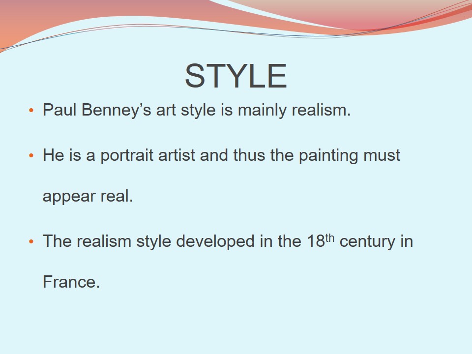 Paul Benny's Work: Artist Presentation - 1509 Words | Presentation Example