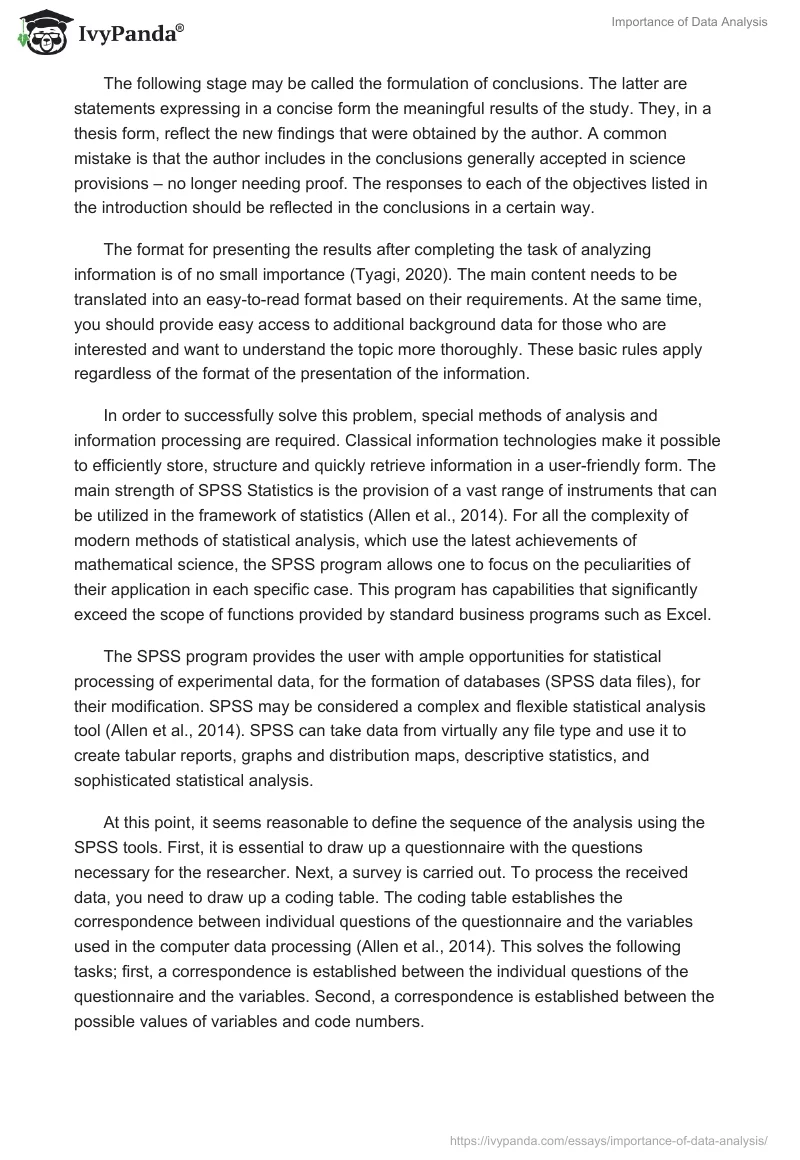 Importance Of Data Analysis 1118 Words Essay Example Importance Of Data Analysis 1118 Words Essay Example
